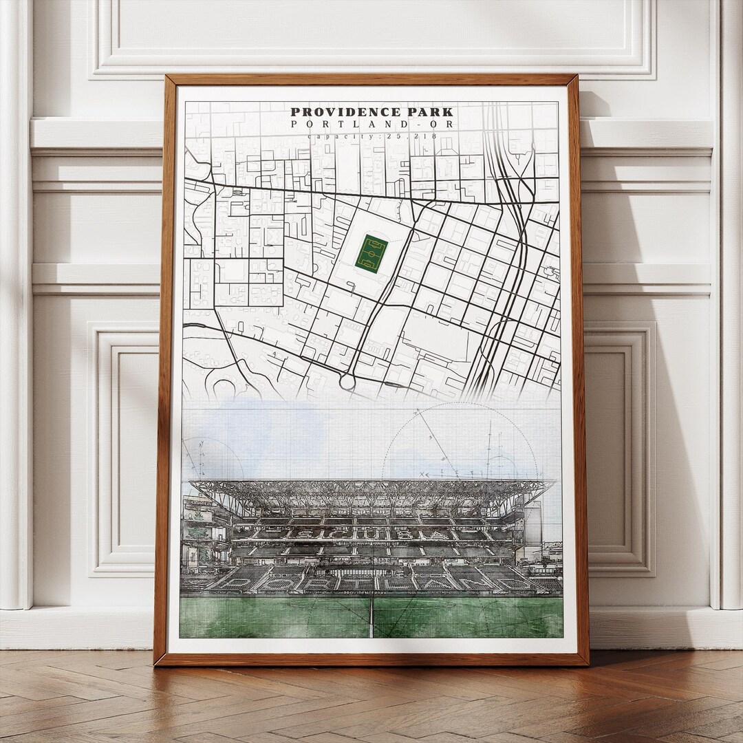 Providence Park Stadium Map Gaming Room Decor, Downloadable Portland ...