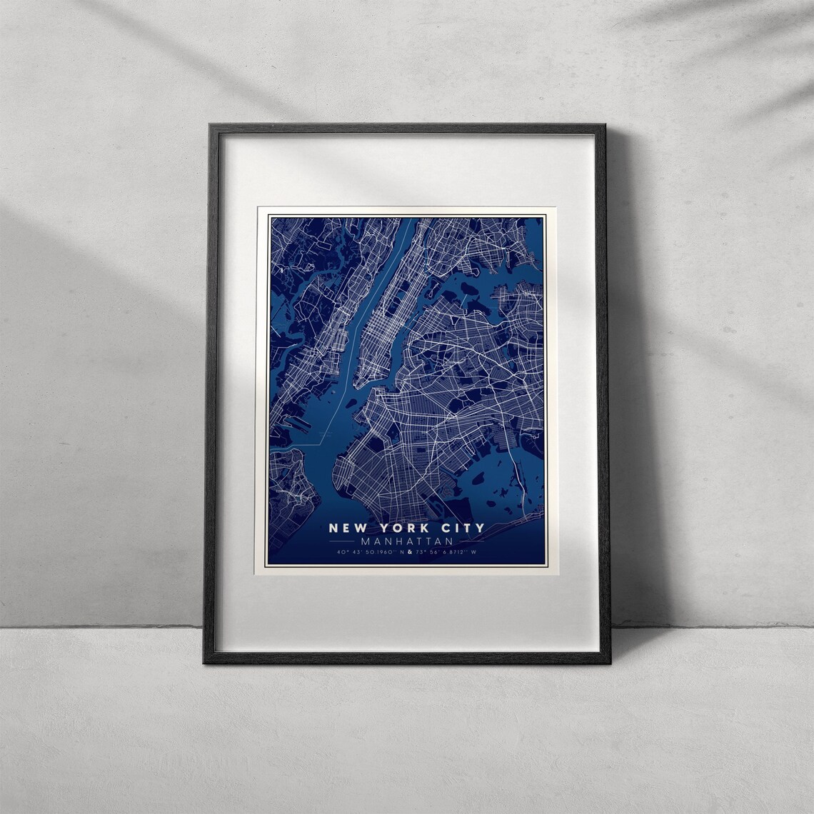 3 Pieces New York City Map Decor for Living Room Deep Green ...