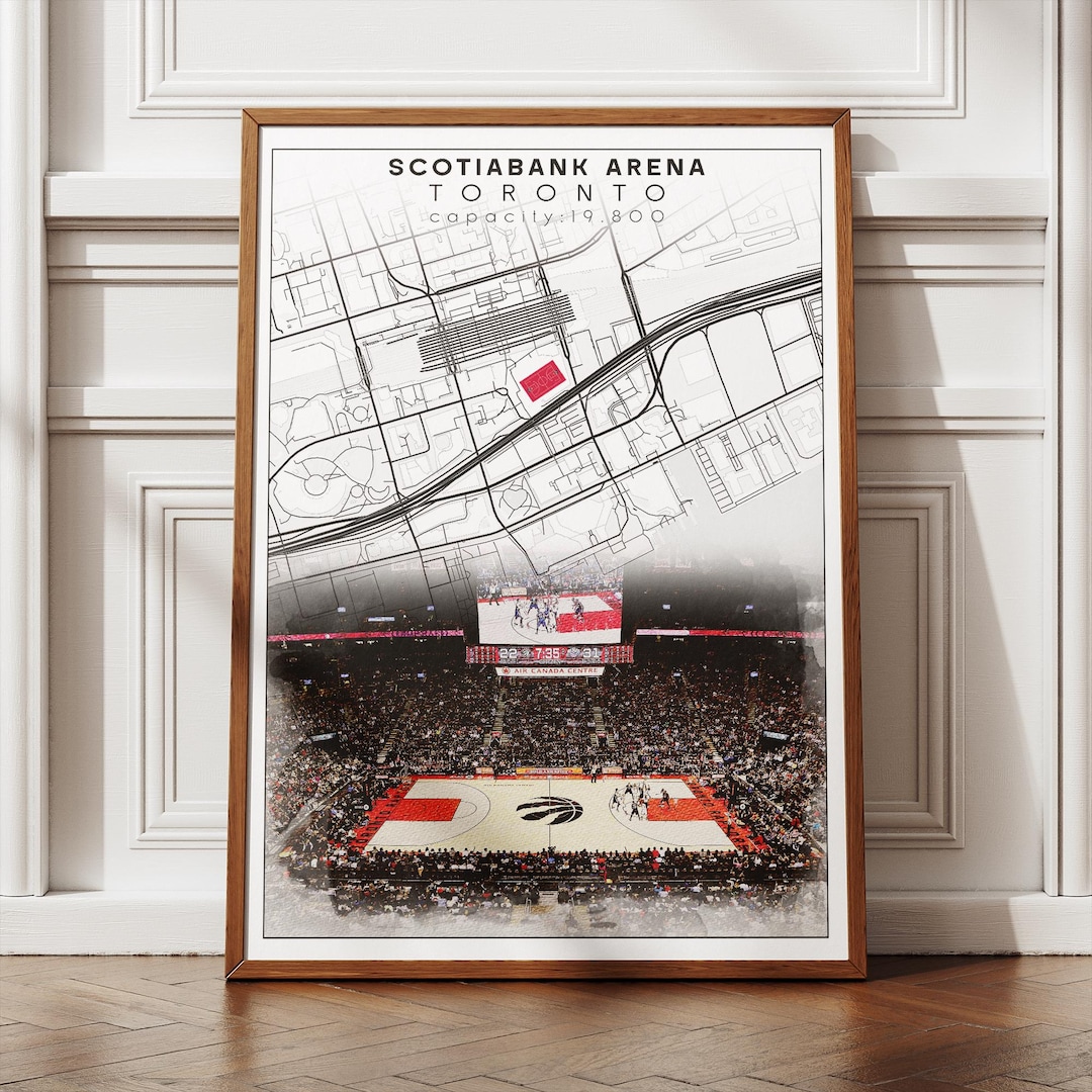 Scotiabank Arena Modern Stadium Map Wall Art, Basketball Office Decor ...