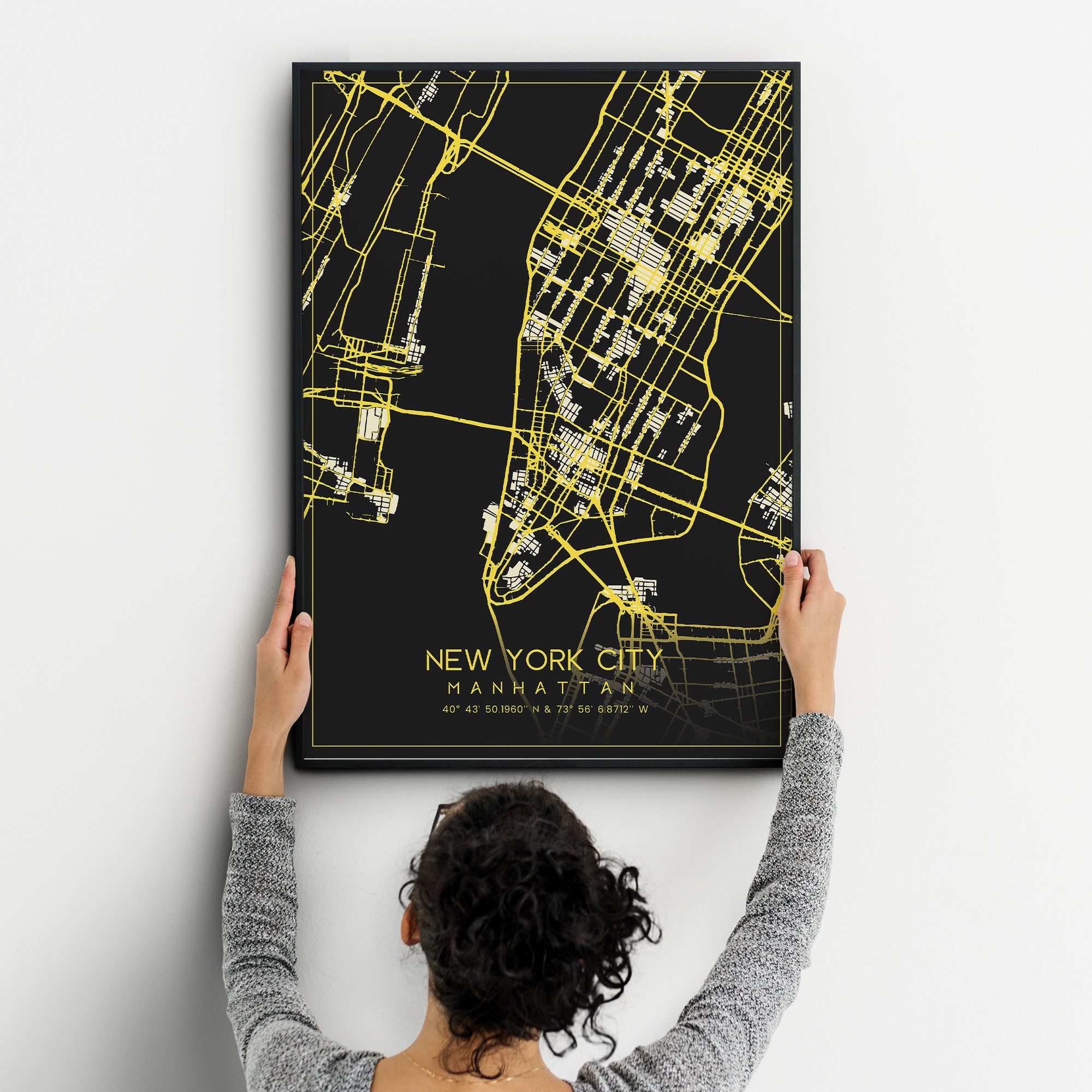 New York City Map Bundle, 3 Piece Wall Art, New York City Print, New ...