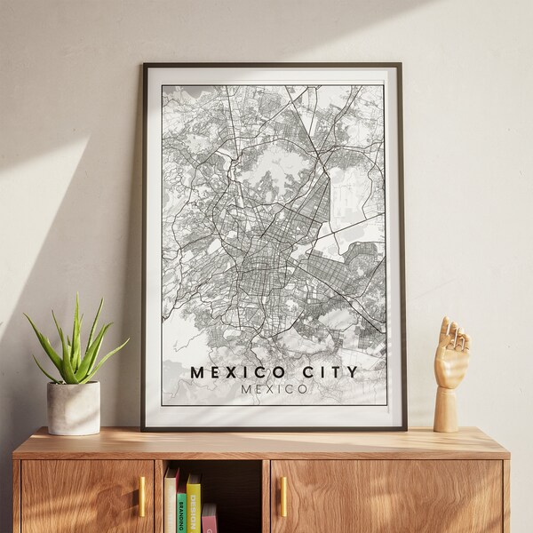 Mexico City Map - Etsy