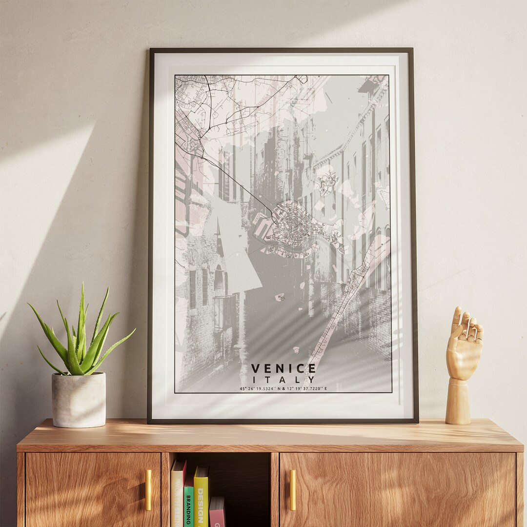 Futuristic Venice Black & White Downloadable Wall Art, Living Room ...