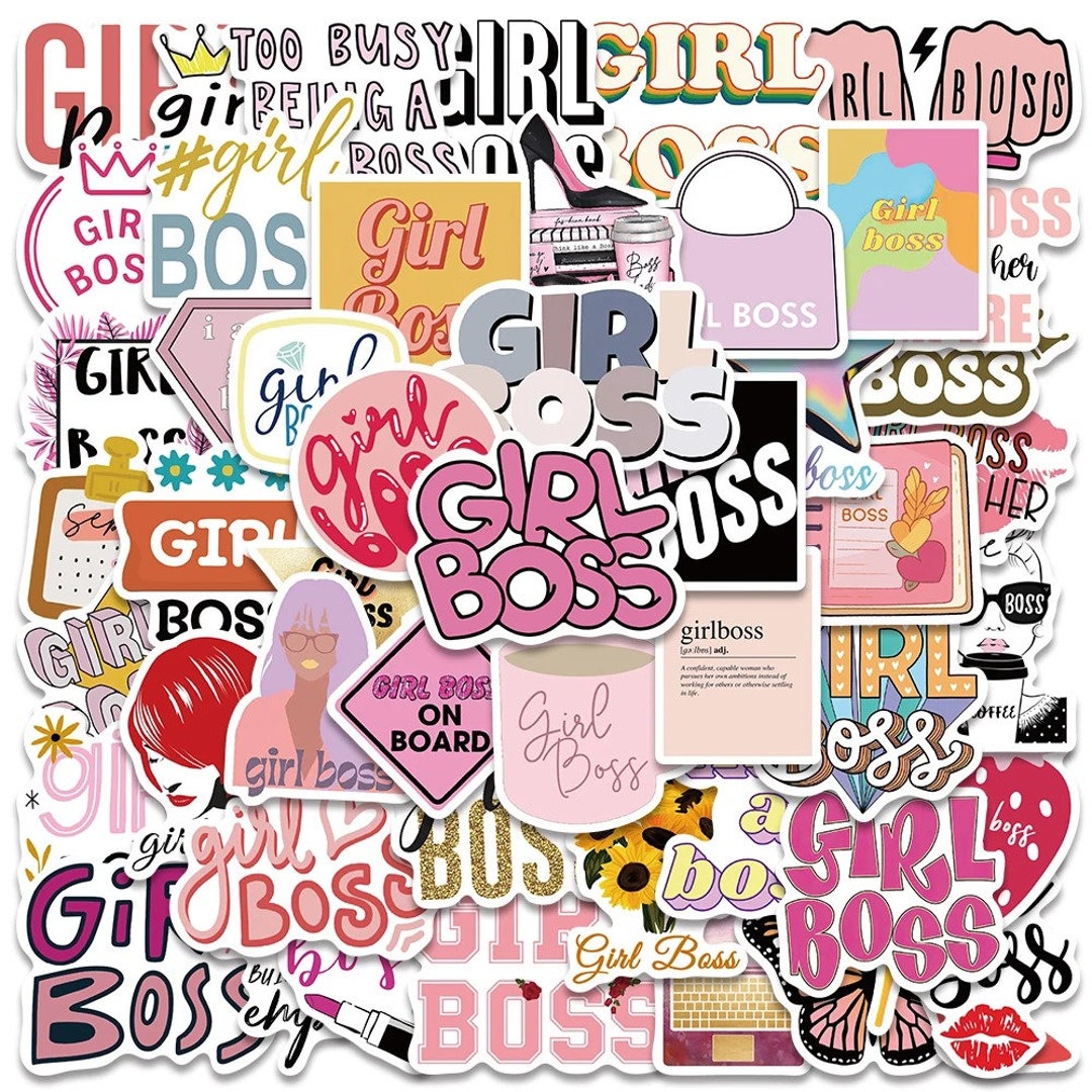 50 Pcs Girl Boss Handmade Stickers Aesthetic Skateboard Laptop Guitar ...