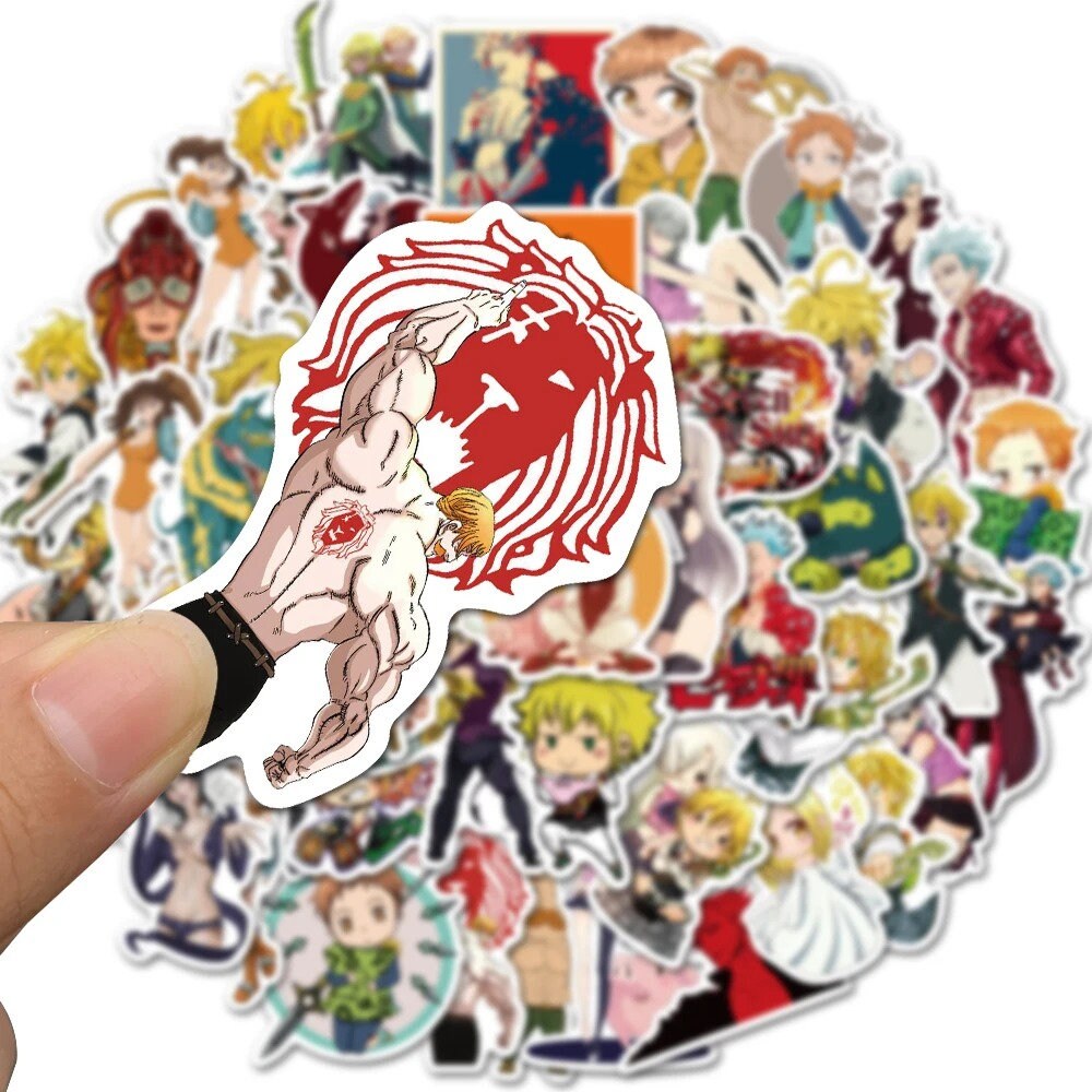 100 Pcs Handmade Anime Stickers Inspired by the Seven Deadly Sins ...