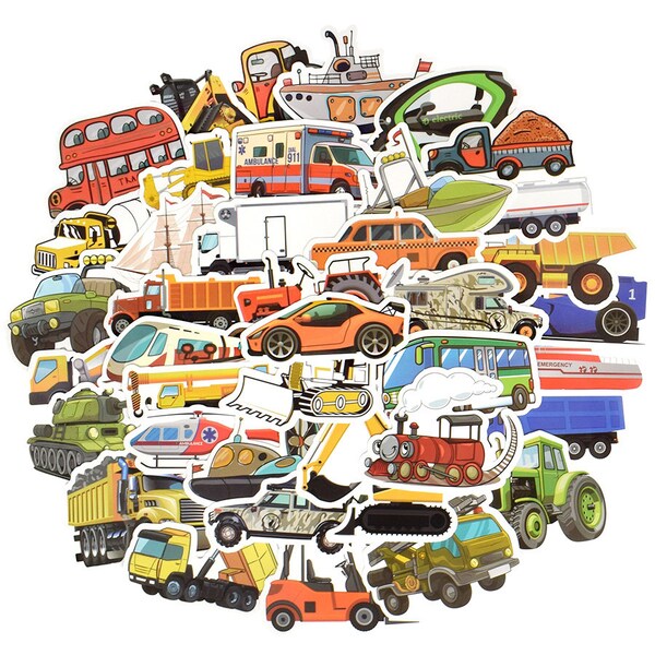Cartoon Truck Stickers - Etsy
