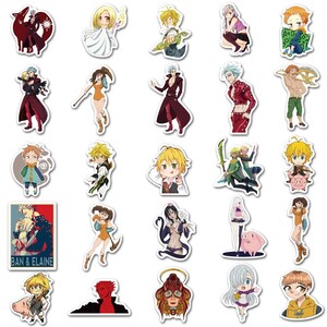 100 Pcs Handmade Anime Stickers Inspired by the Seven Deadly Sins ...