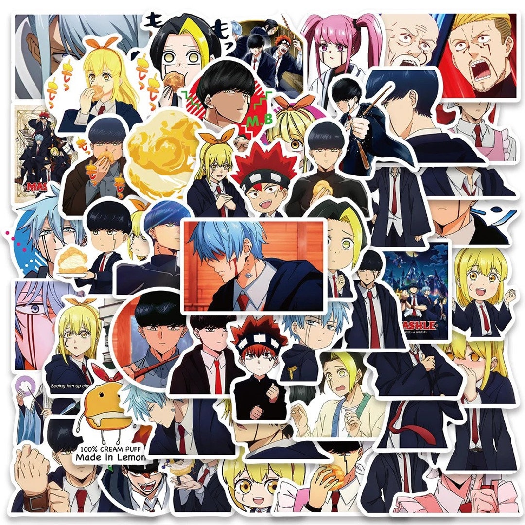 50 Pcs Mashle Magic and Muscles Anime Stickers Funny and Vibrant ...