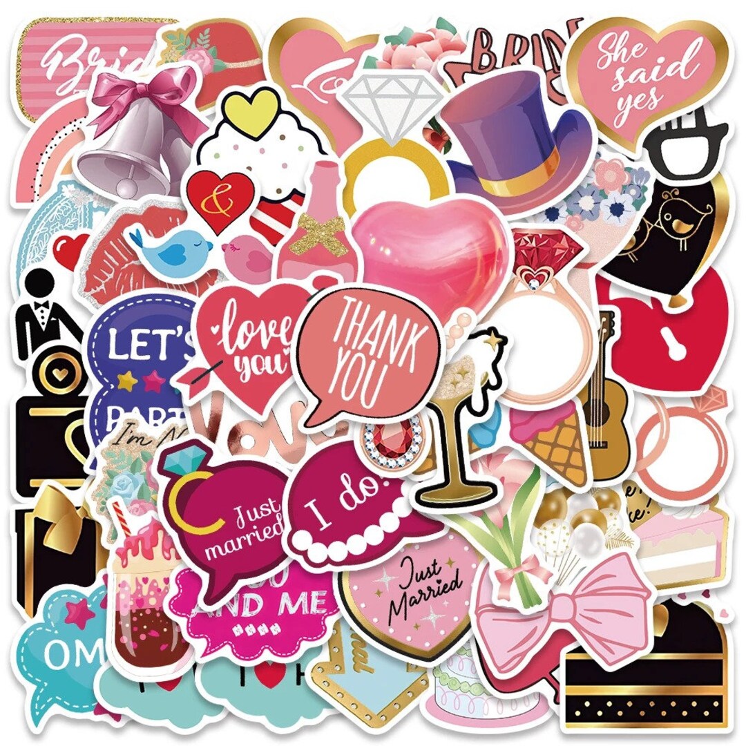 52 Pcs I Love You Valentine's Day Handmade Stickers Gift for Lovers to ...