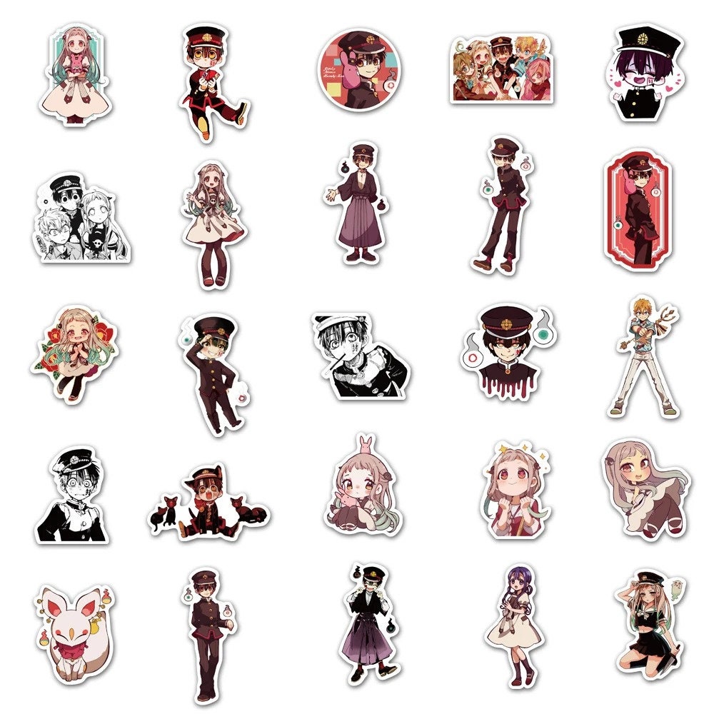 50 Pcs Toilet-bound Hanako-kun Anime Handmade Stickers Laptop Guitar ...