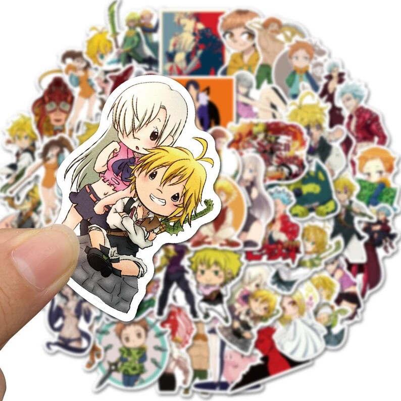 100 Pcs Handmade Anime Stickers Inspired by the Seven Deadly Sins ...