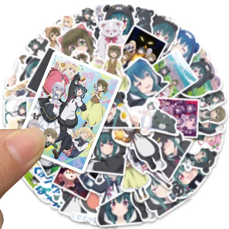 50 Pcs Kuma Kuma Kuma Bear Punch Anime Handmade Stickers Graffiti ...