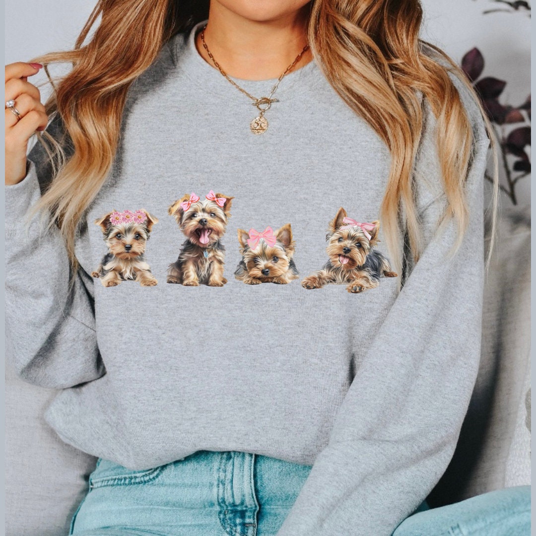 Cute Yorkie Sweatshirt , Yorkie Lover Gifts, Gift for Yorkshire Terrier ...