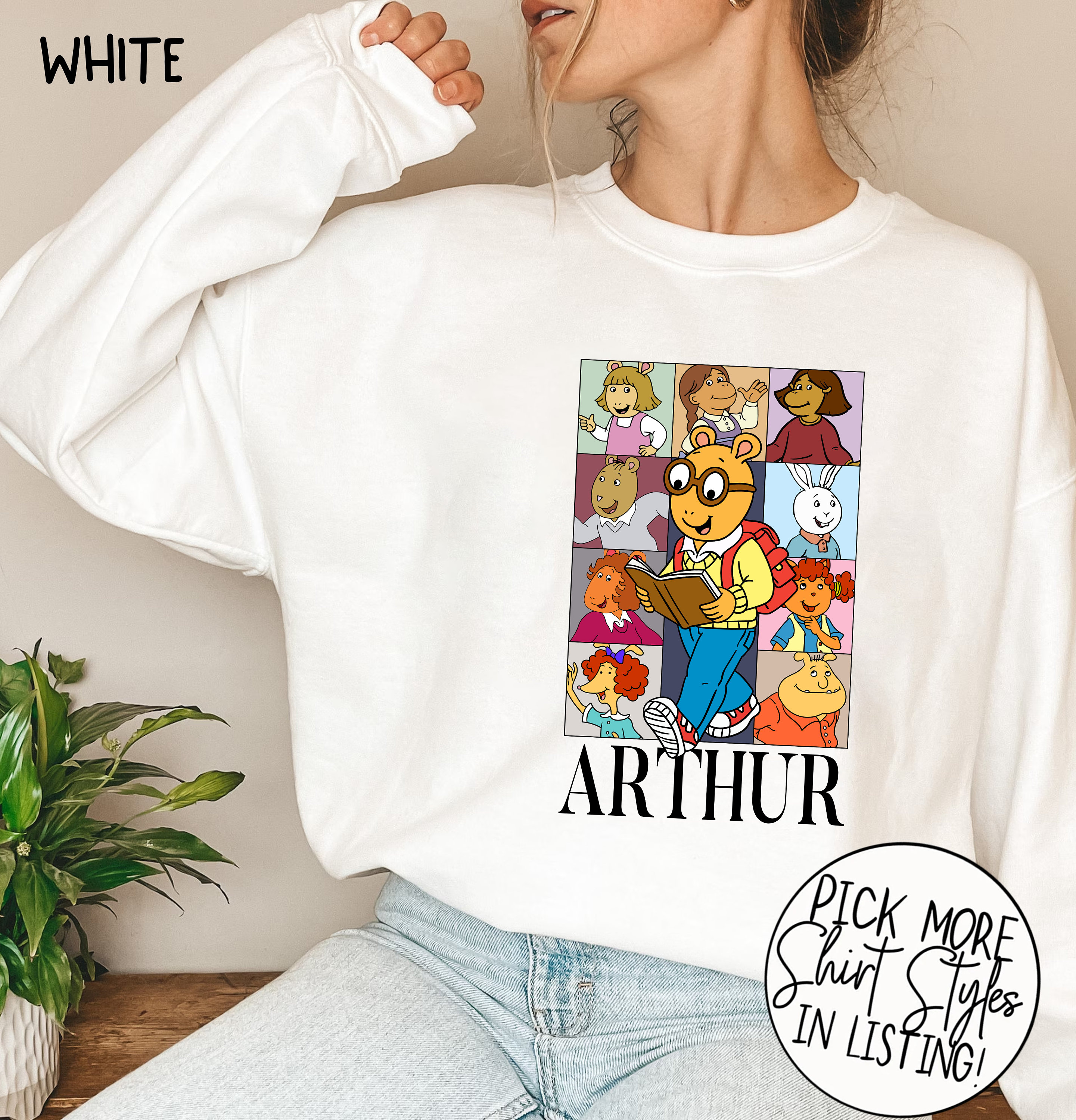 Retro Arthur and Friends T-shirt, Arthur Library Sweatshirt, 90s ...