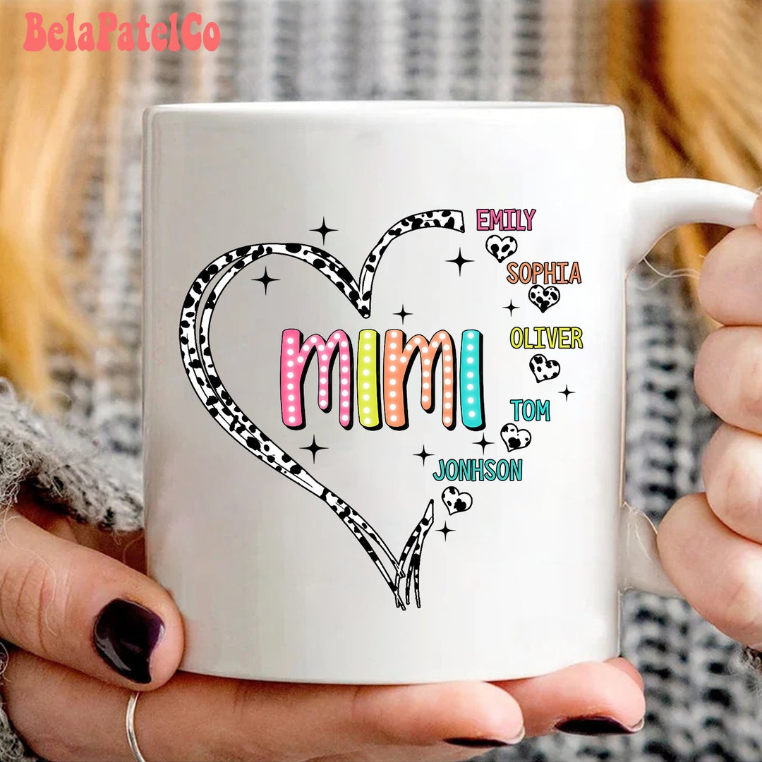 Personalized Kids Name Mimi Coffee Mug, Dalmatian Dot Mimi Mug, Mimi ...