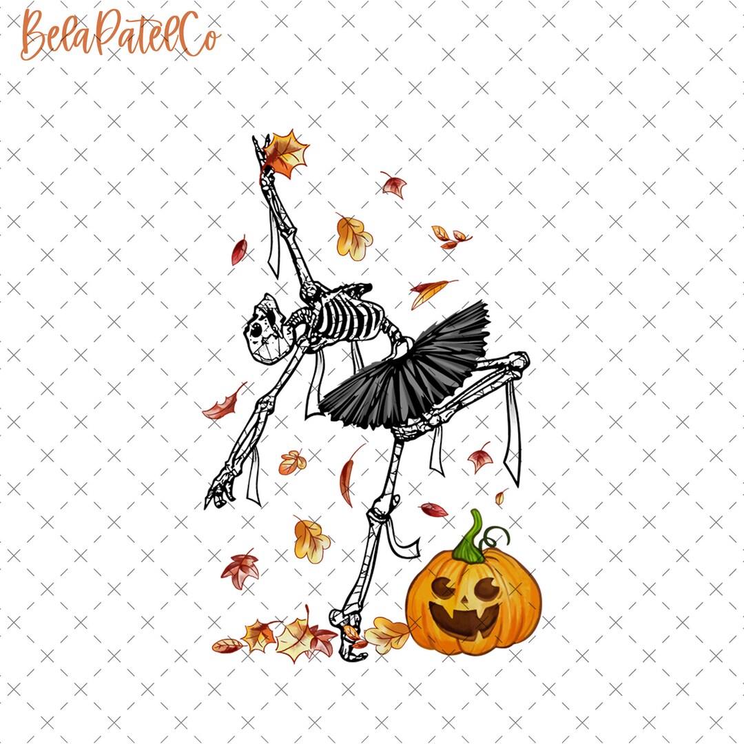 Ballet Dancer Skeleton Png Ballet Dancer Halloween Png Retro - Etsy