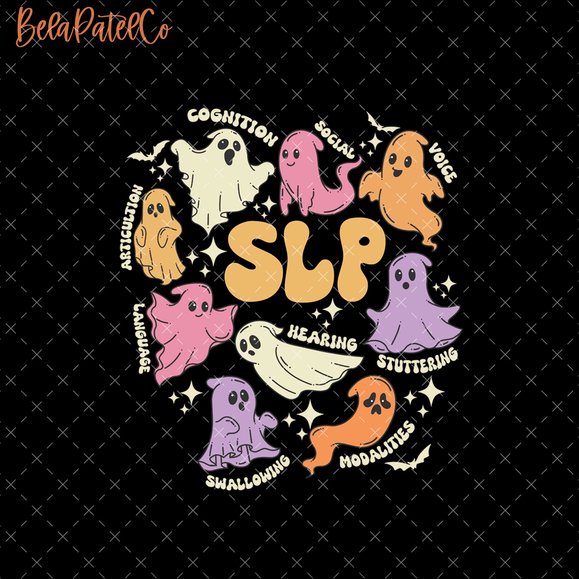 SLP Ghost Halloween Png Cute Spooky SLP Png Trick or Speech - Etsy
