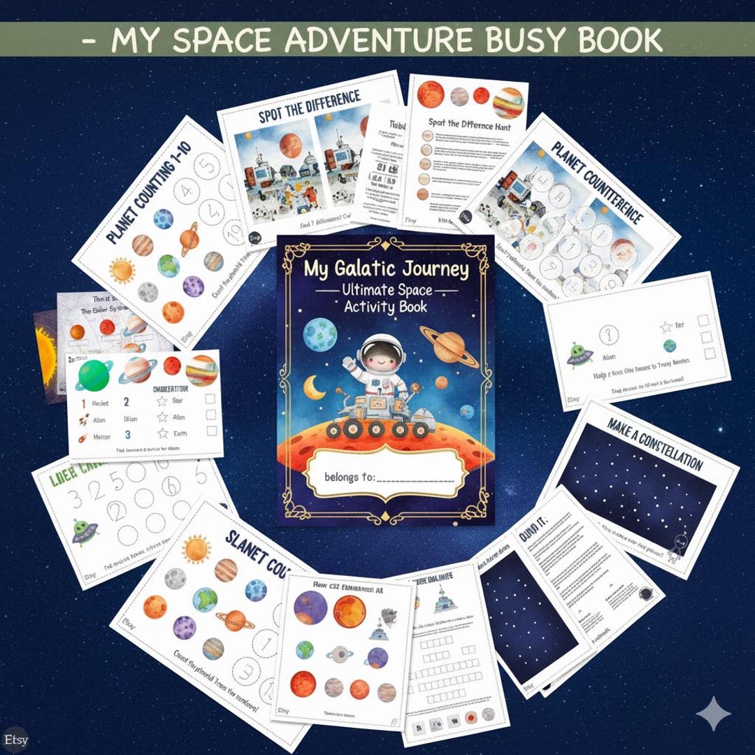 Solar System Busy Book for Toddlers,outer Space Learning Binder ...