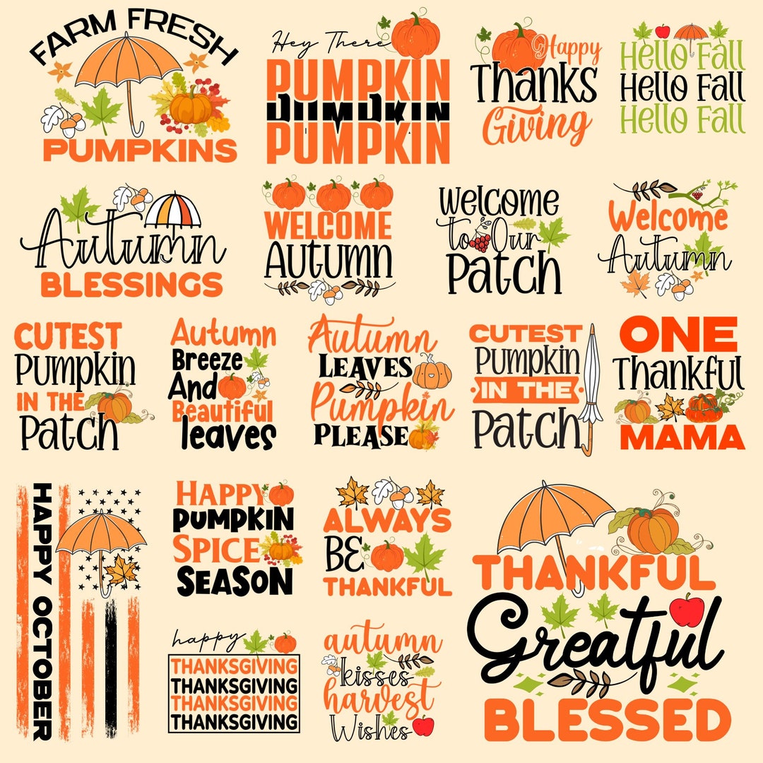 Fall Svg Fall Svg Bundle Fall Quotes Svg Bundle Autumn - Etsy