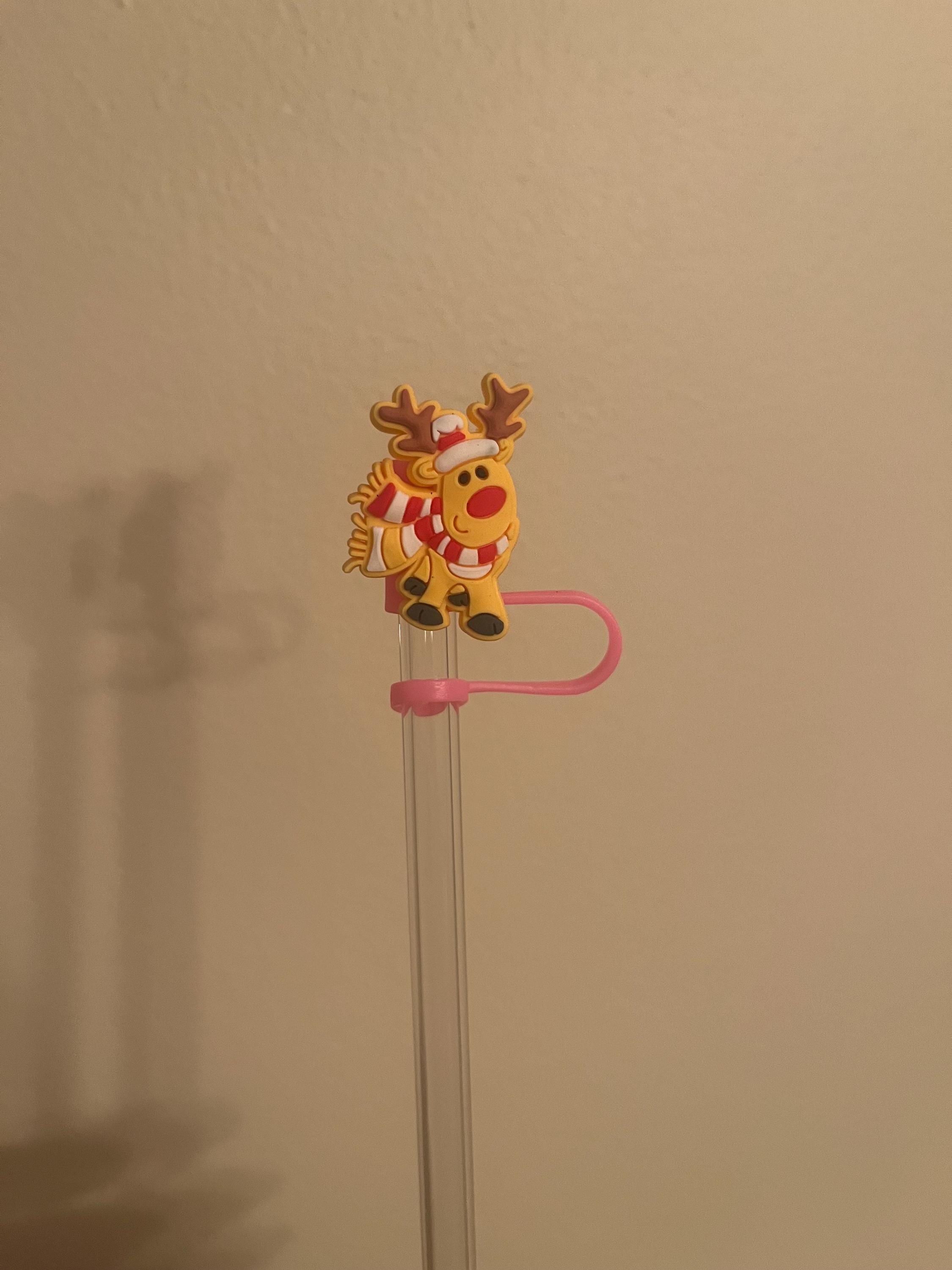 Christmas Straw Toppers, Straw Cap, Reusable, Durable Straw Cap, Gifts ...