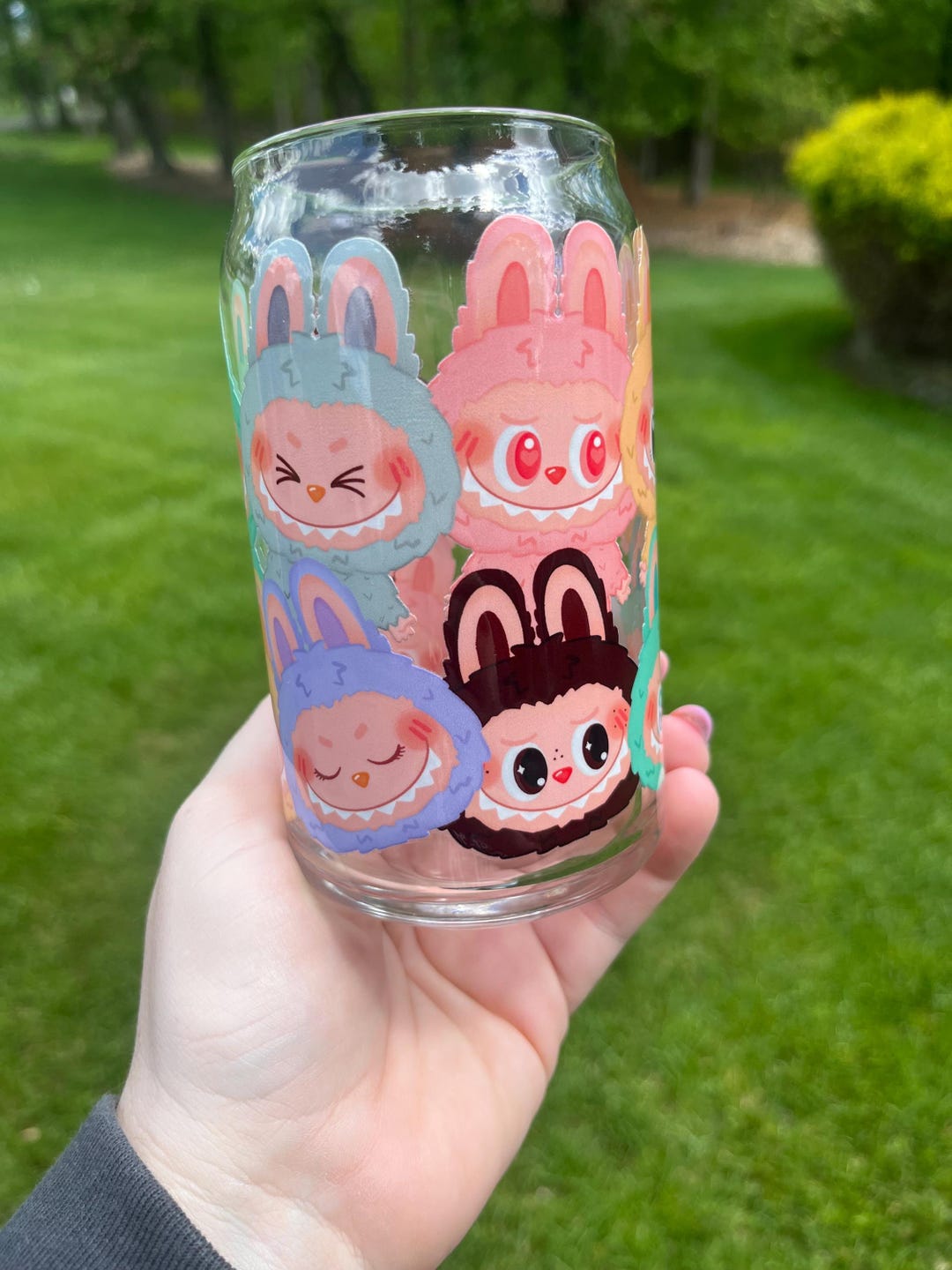 Labubu Glass Cup, Labubu Monster Cup, Beer Can Glass, Teenager Glass ...