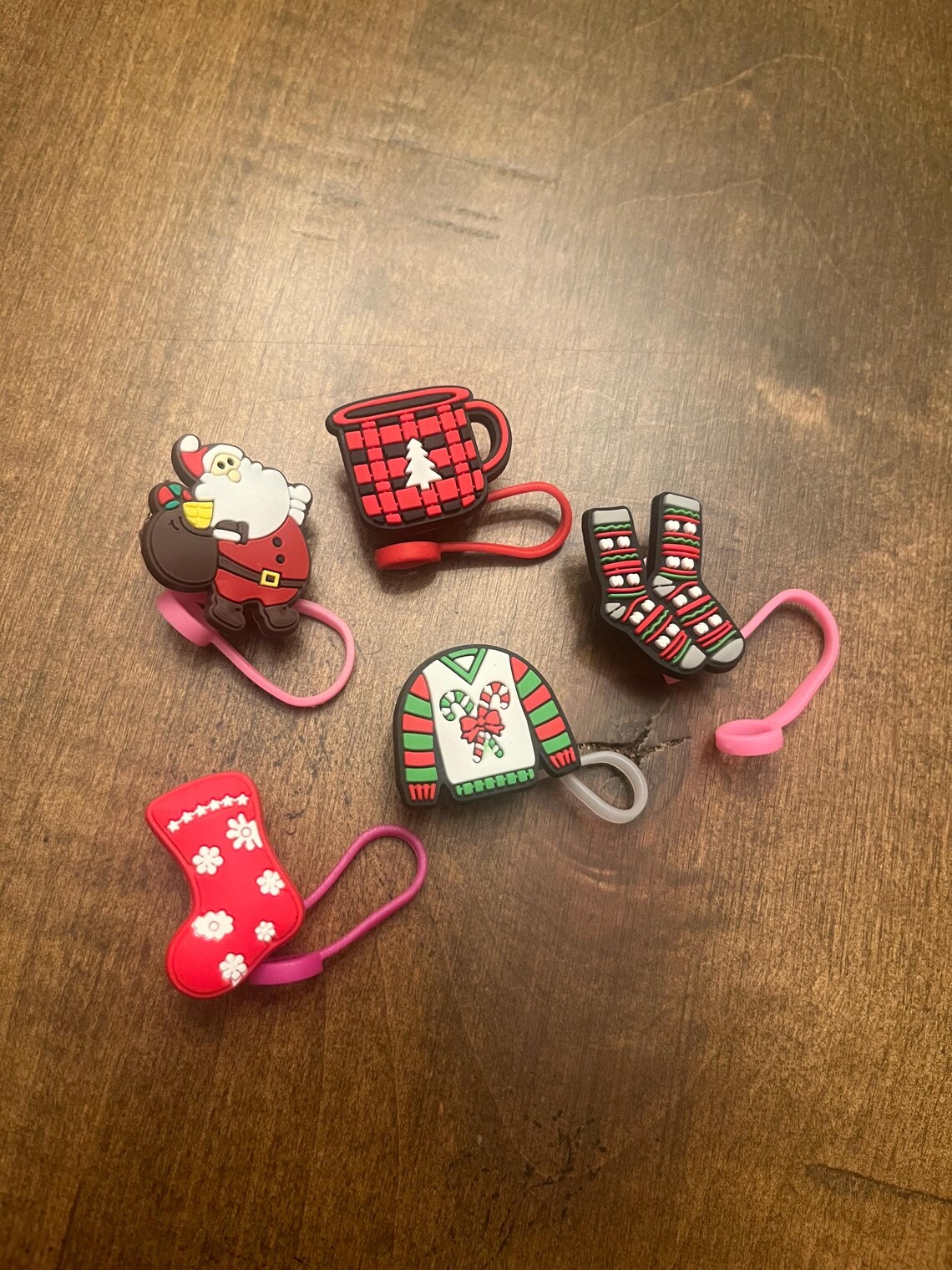 Christmas Straw Toppers, Straw Cap, Reusable, Durable Straw Cap, Gifts ...