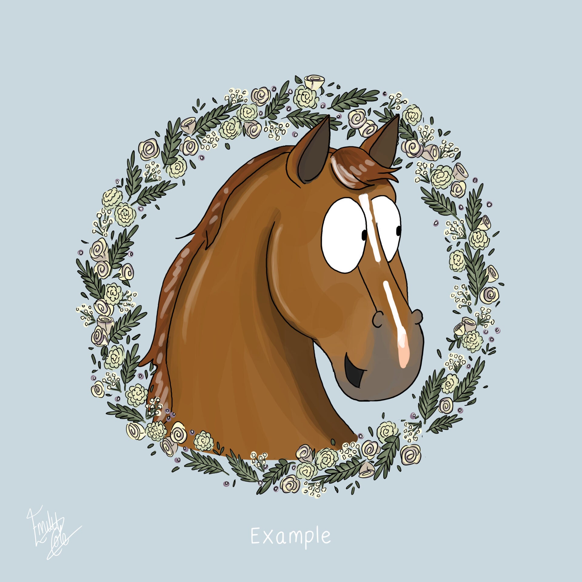 Personalised Horse Illustrations by Emily Cole - Etsy