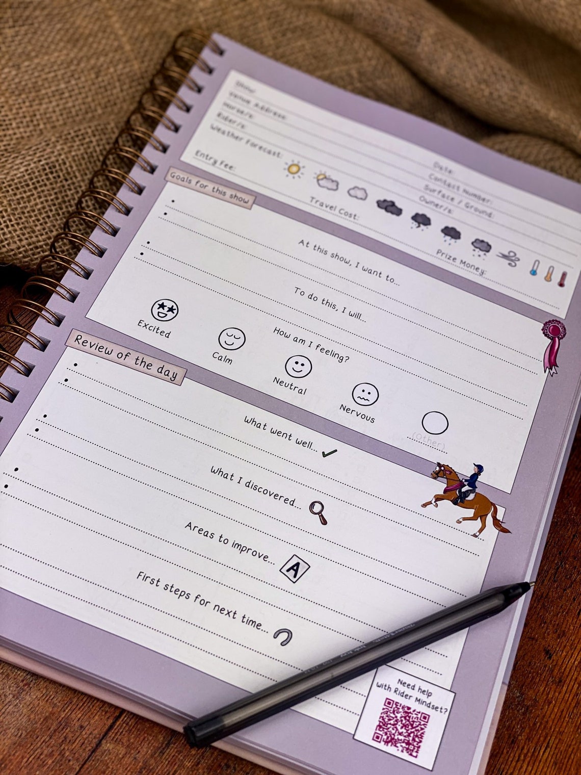 A4 Horse Show Competition Planner Book Competition Diary Results ...