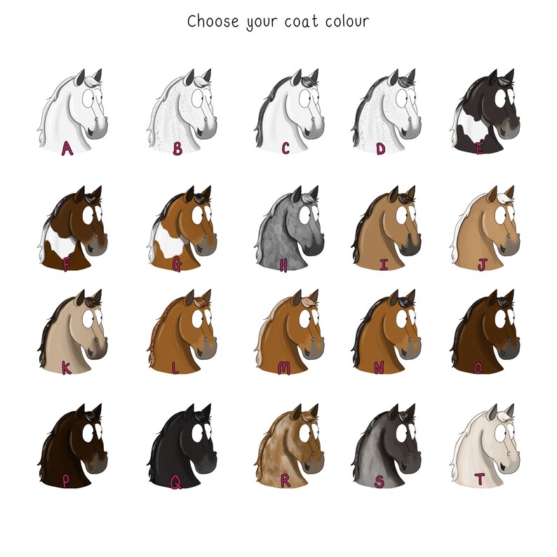 Personalised Horse Illustrations by Emily Cole - Etsy