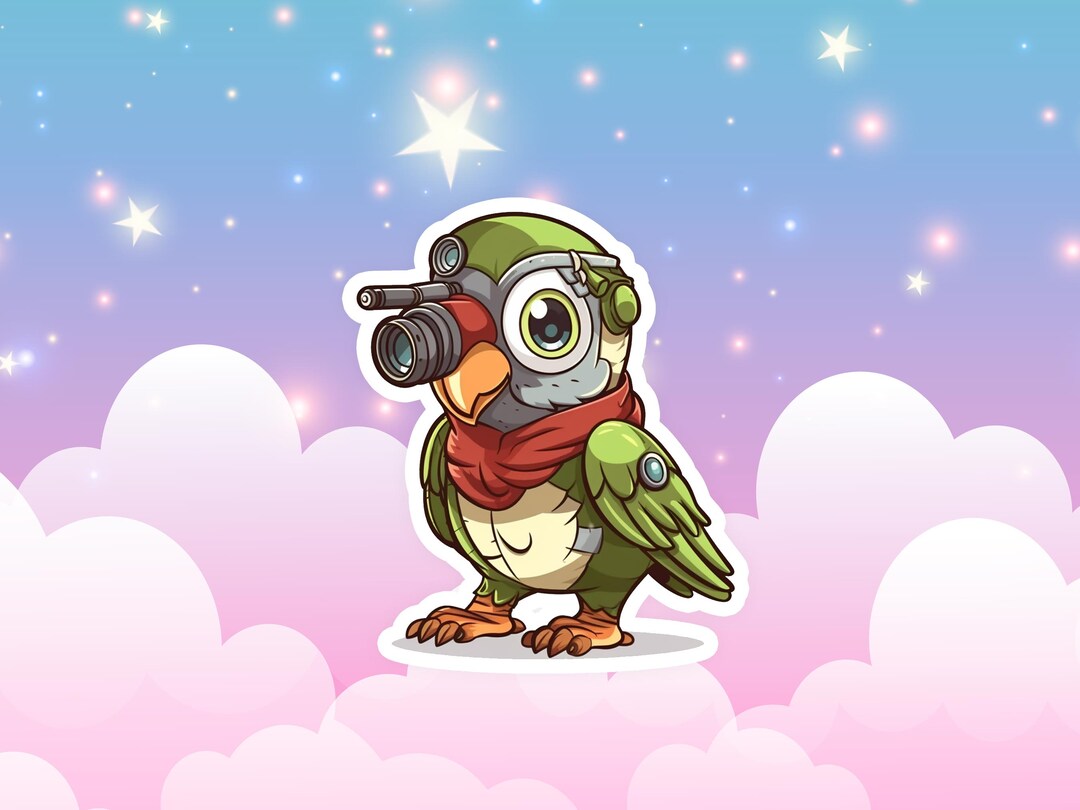 Parrot 2 Cute Birdy Sticker Kawaii Animal Pet Design - Etsy