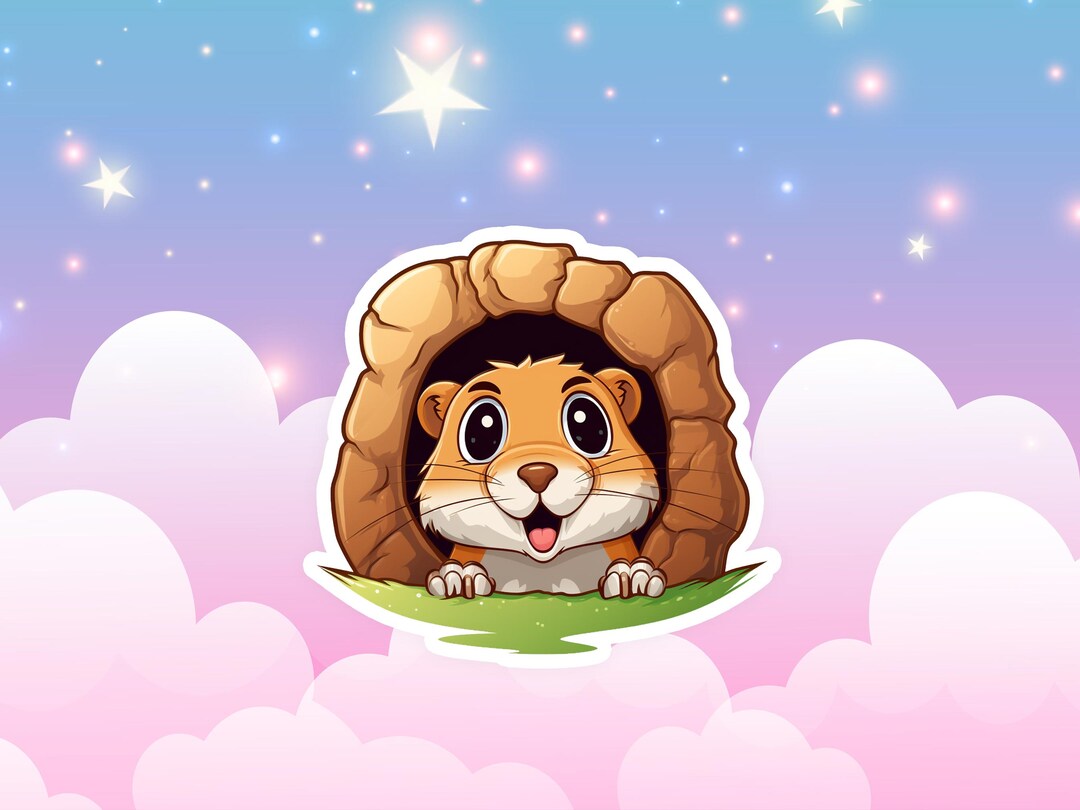 Gopher 12 Cute Animal Sticker Kawaii Animal Pet Design Waterproof Vinyl ...