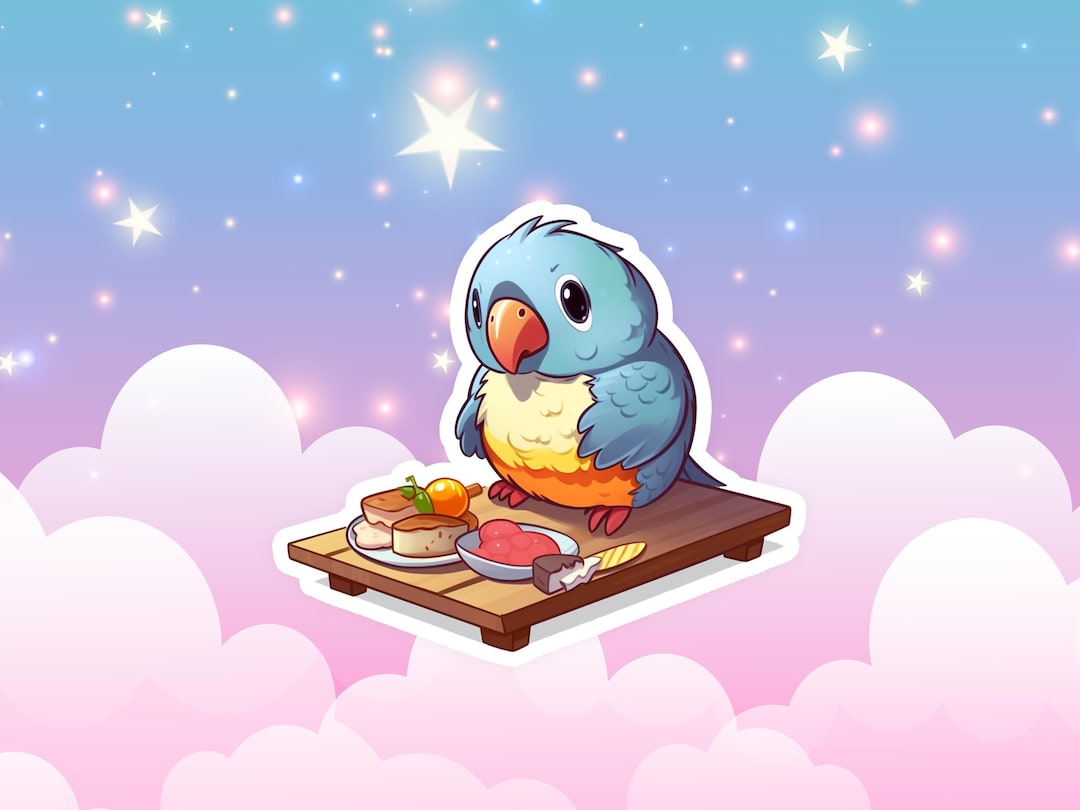 Parrot 3 Cute Birdy Sticker Kawaii Animal Pet Design - Etsy