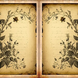 Blank/lined Journal Pages, Junk Journal Basic Papers, Printable Shabby ...