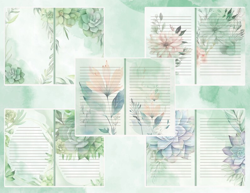 Blank/lined Journal Pages, Junk Journal Basic Papers, Printable Shabby ...