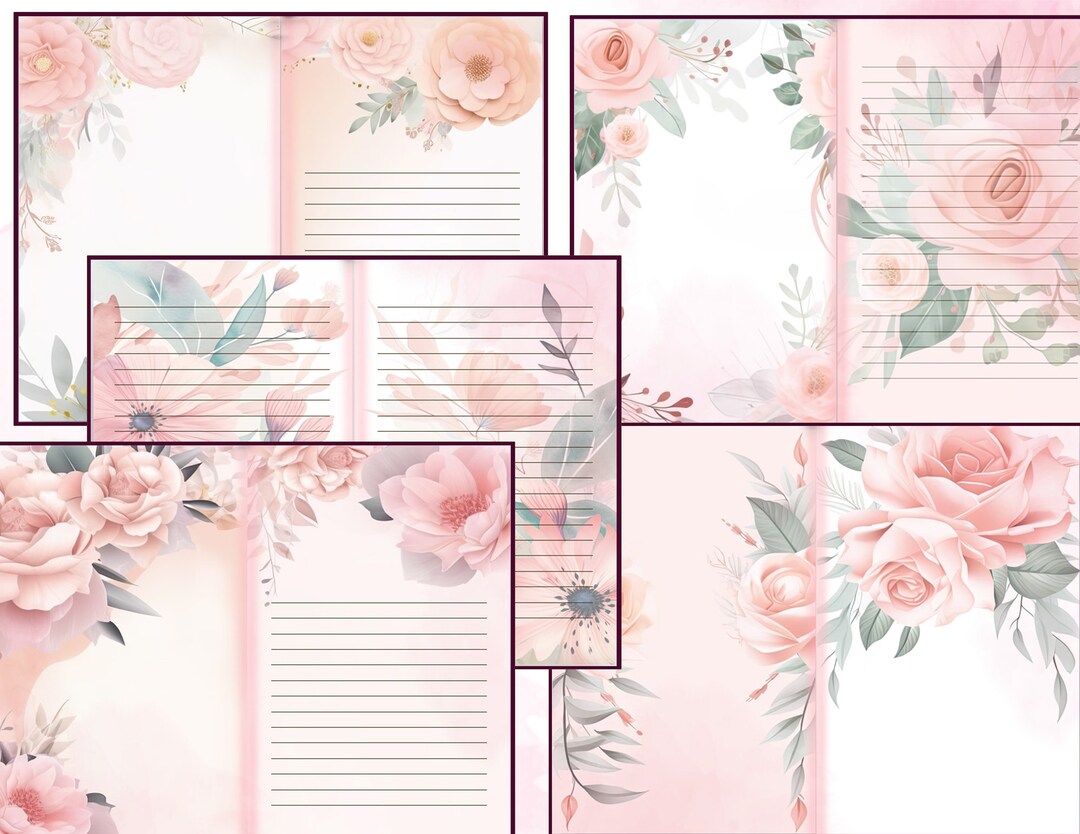 Blank/lined Journal Pages, Junk Journal Basic Papers, Printable Shabby ...