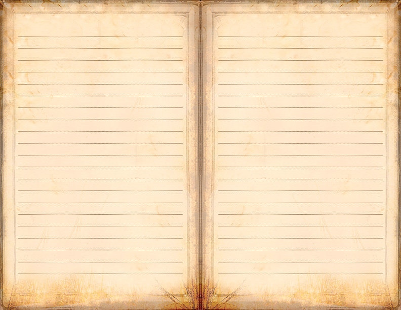 Blank/lined Journal Pages, Junk Journal Basic Papers, Printable Shabby ...