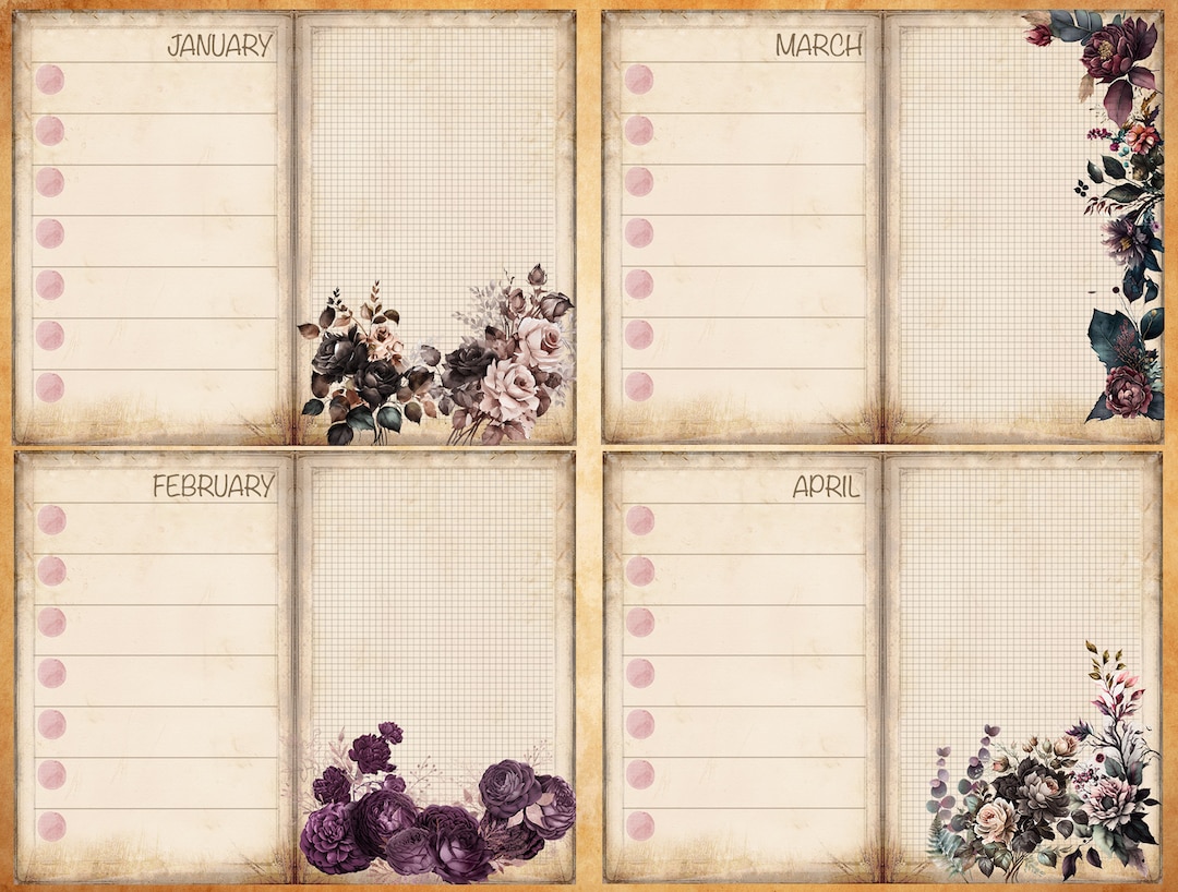 Blank/lined Journal Pages, Junk Journal Papers, Printable Shabby Pages ...