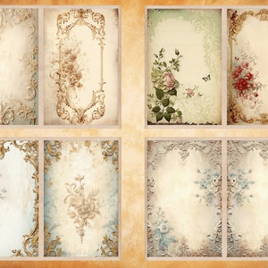 Blank/lined Journal Pages, Junk Journal Basic Papers, Printable Shabby ...