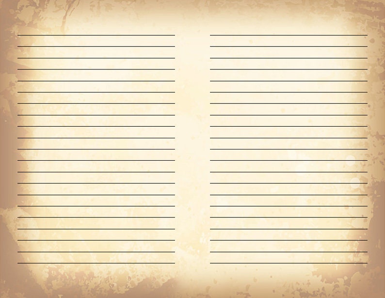 Blank/lined Journal Pages, Junk Journal Basic Papers, Printable Shabby ...