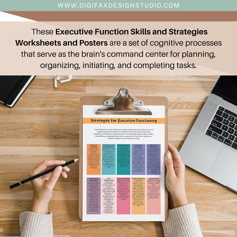 ADHD Therapy Worksheets for Executive Functioning DBT CBT Impulse ...