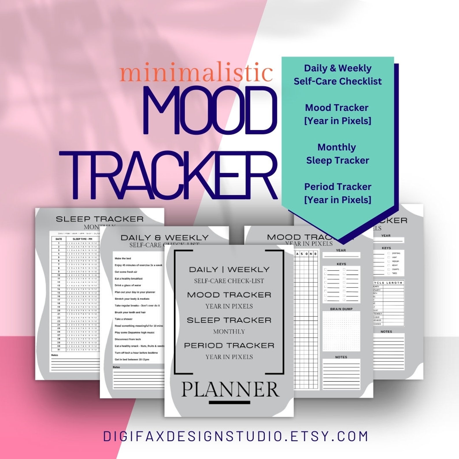 Mood Tracker Printable Mood Tracker Journal Period Tracker - Etsy
