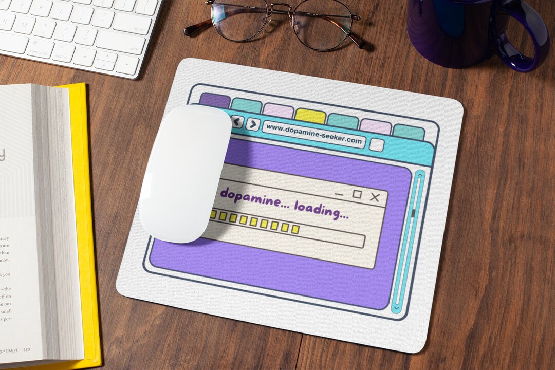 Purple Mouse Pad Desk Mat - ADHD Dopamine Decor Mousepad Perfect Gift ...