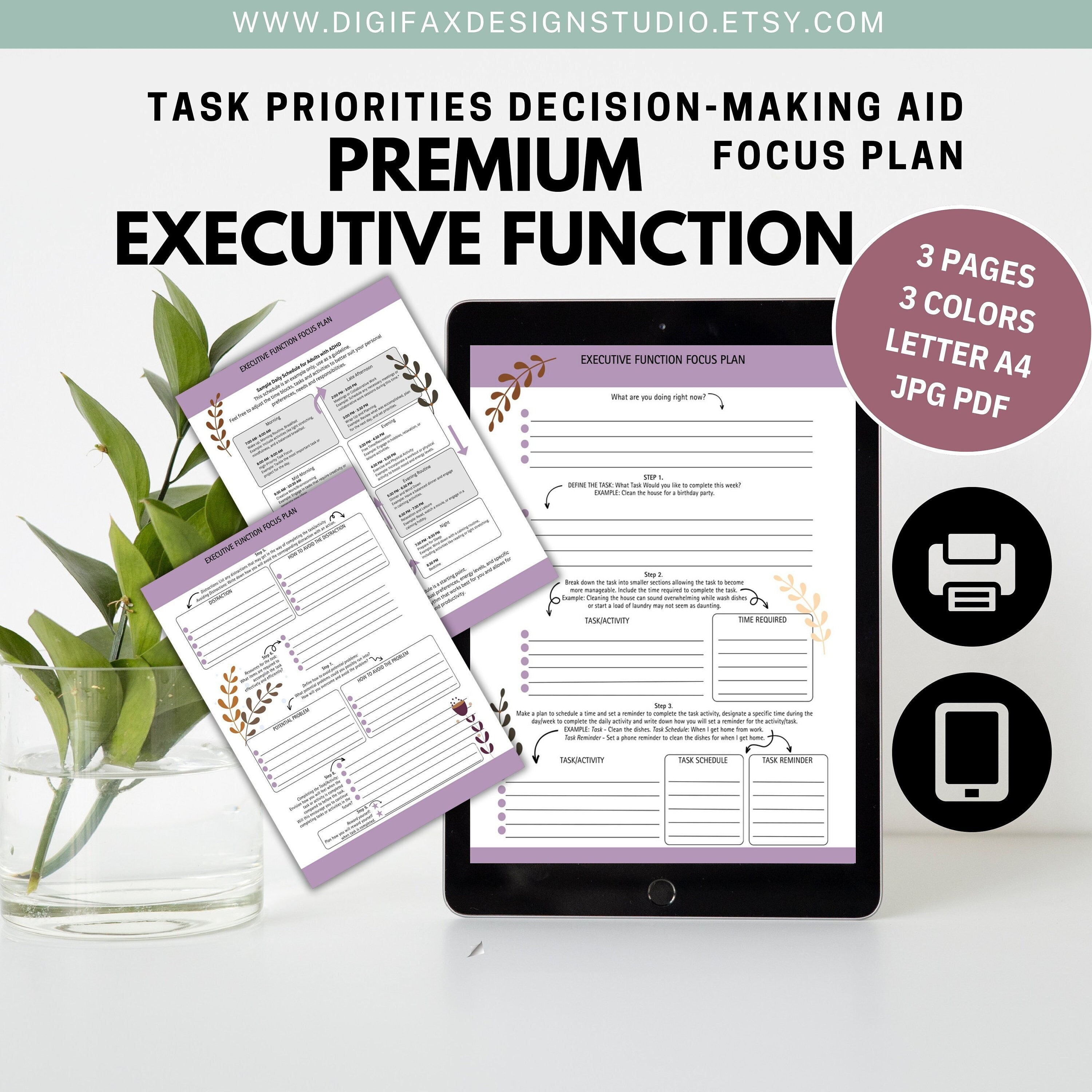 Decision Making Worksheet Making a Decision Aid, Premium Executive ...
