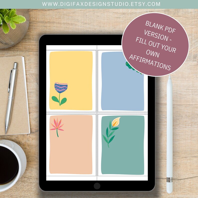 DBT Positive Affirmation Cards, Mindfulness Cards, Inspirational Flash ...