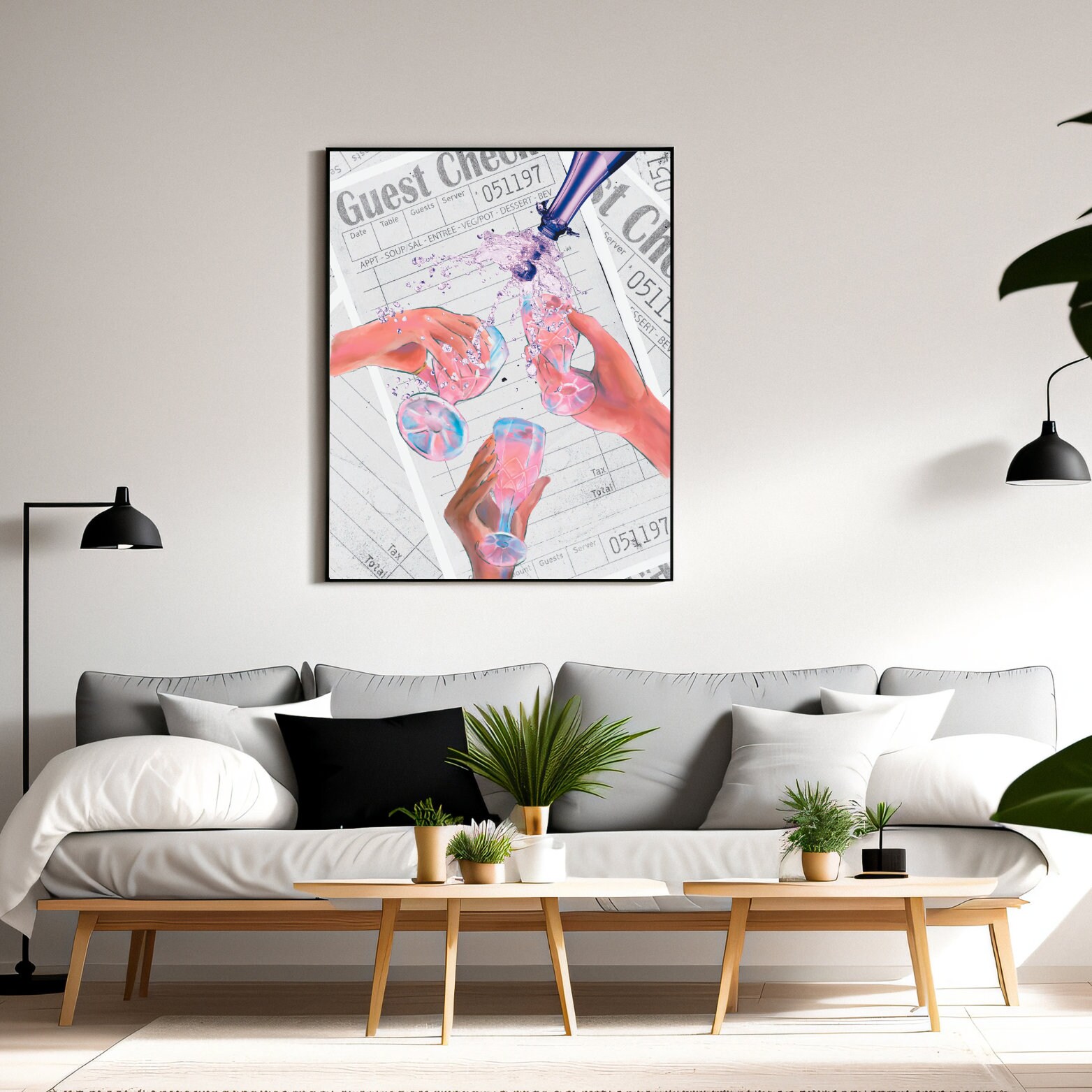 Guest Check Wall Art Aesthetic Posters Cheers Print Cocktail Poster ...