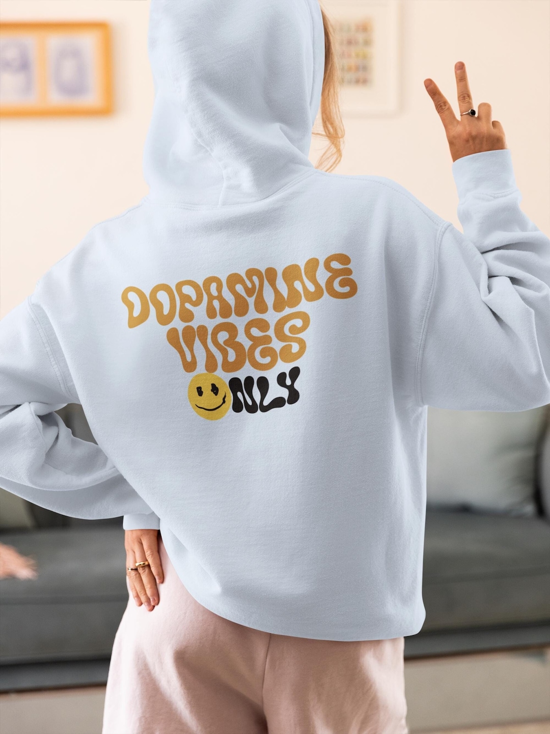 Dopamine Vibes Only Hoodie Oversized Hoodie Overstimulated Anxiety ...