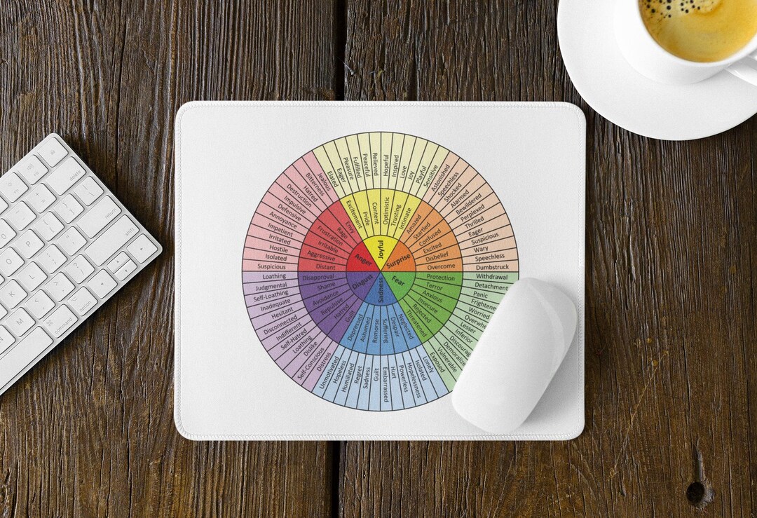 Feelings Wheel Mouse Pad – Perfect Social Worker Gift, Therapy Office ...