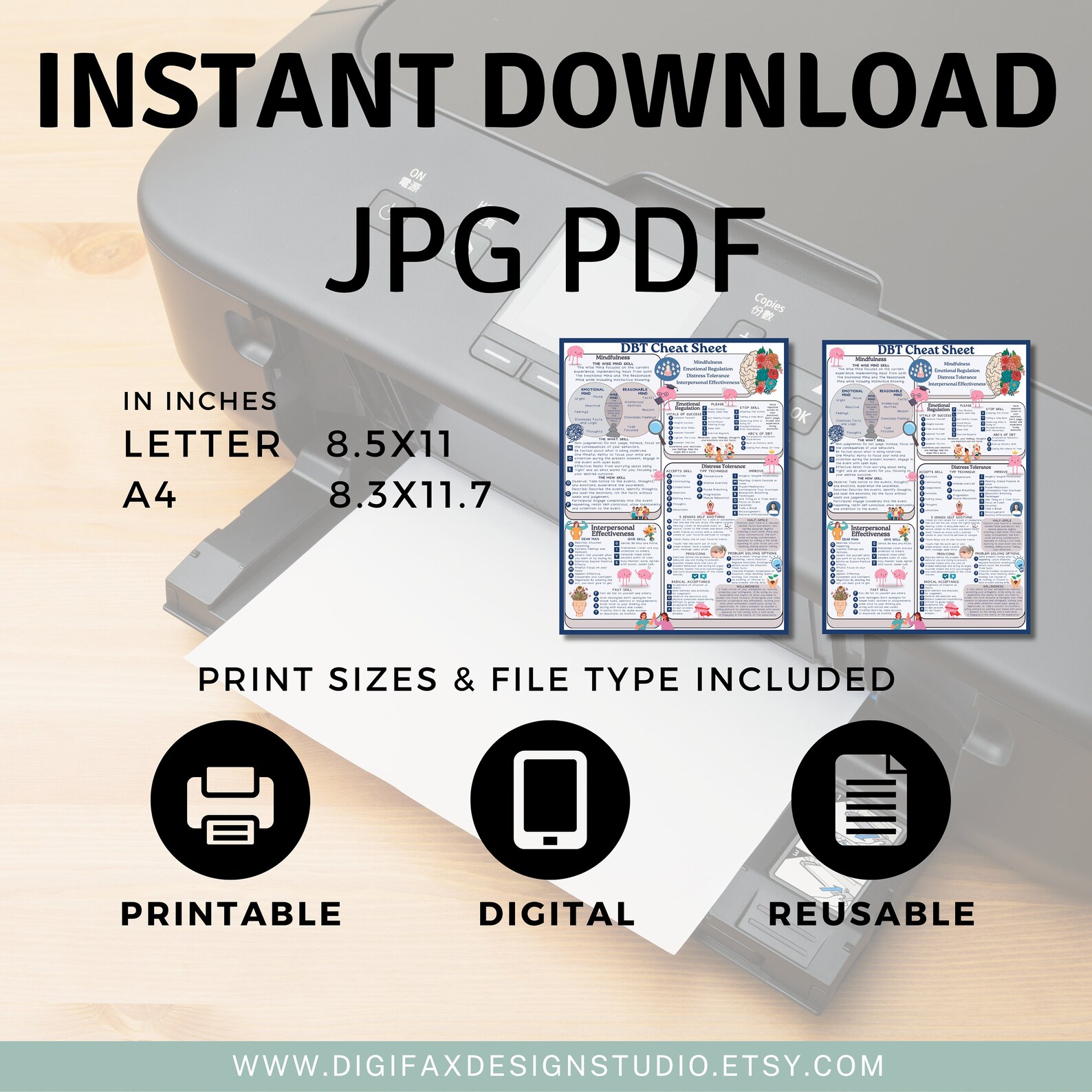 Borderline BPD Growth Mindset Skills Sheet for Occupational Therapy ...