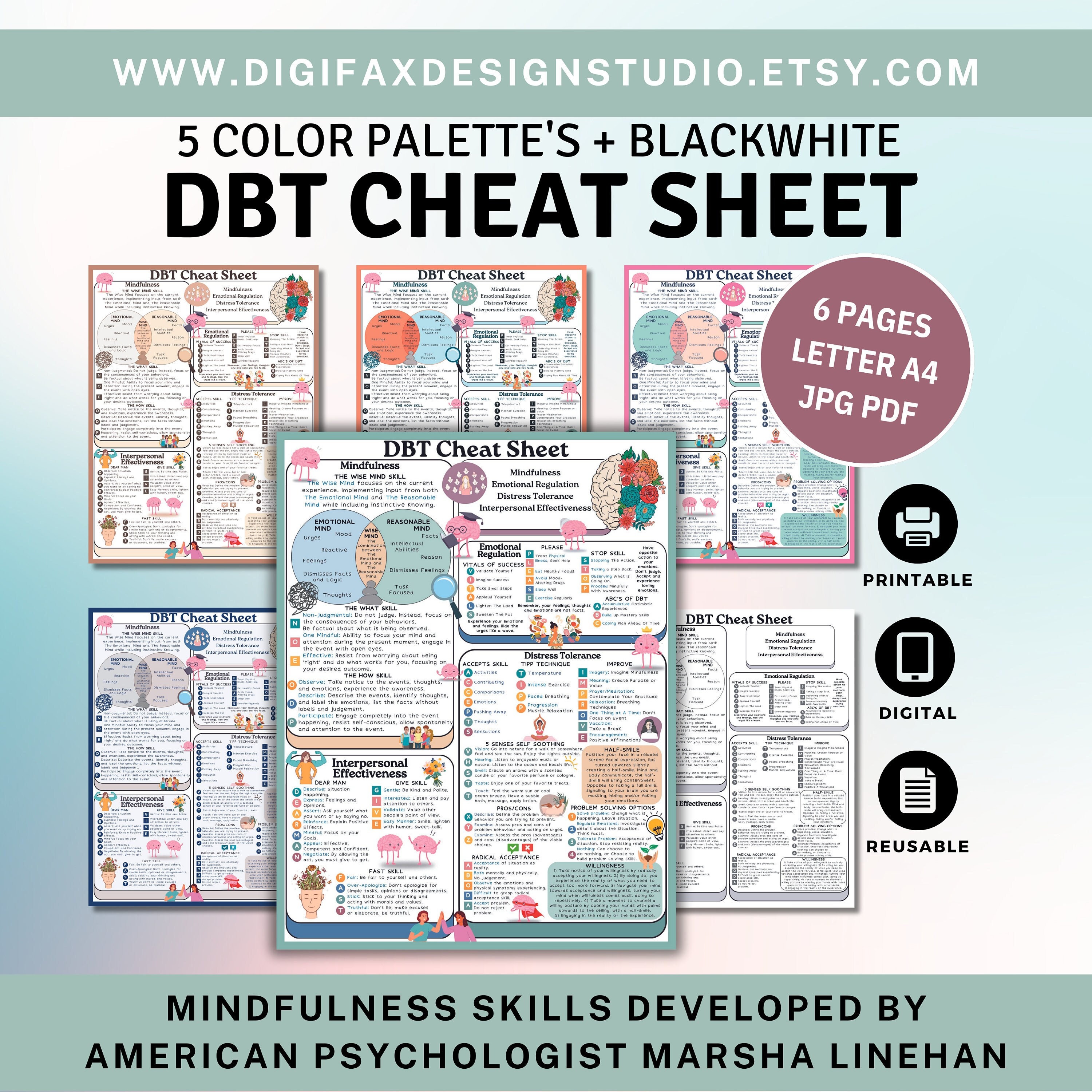 Borderline BPD Growth Mindset Skills Sheet for Occupational Therapy ...