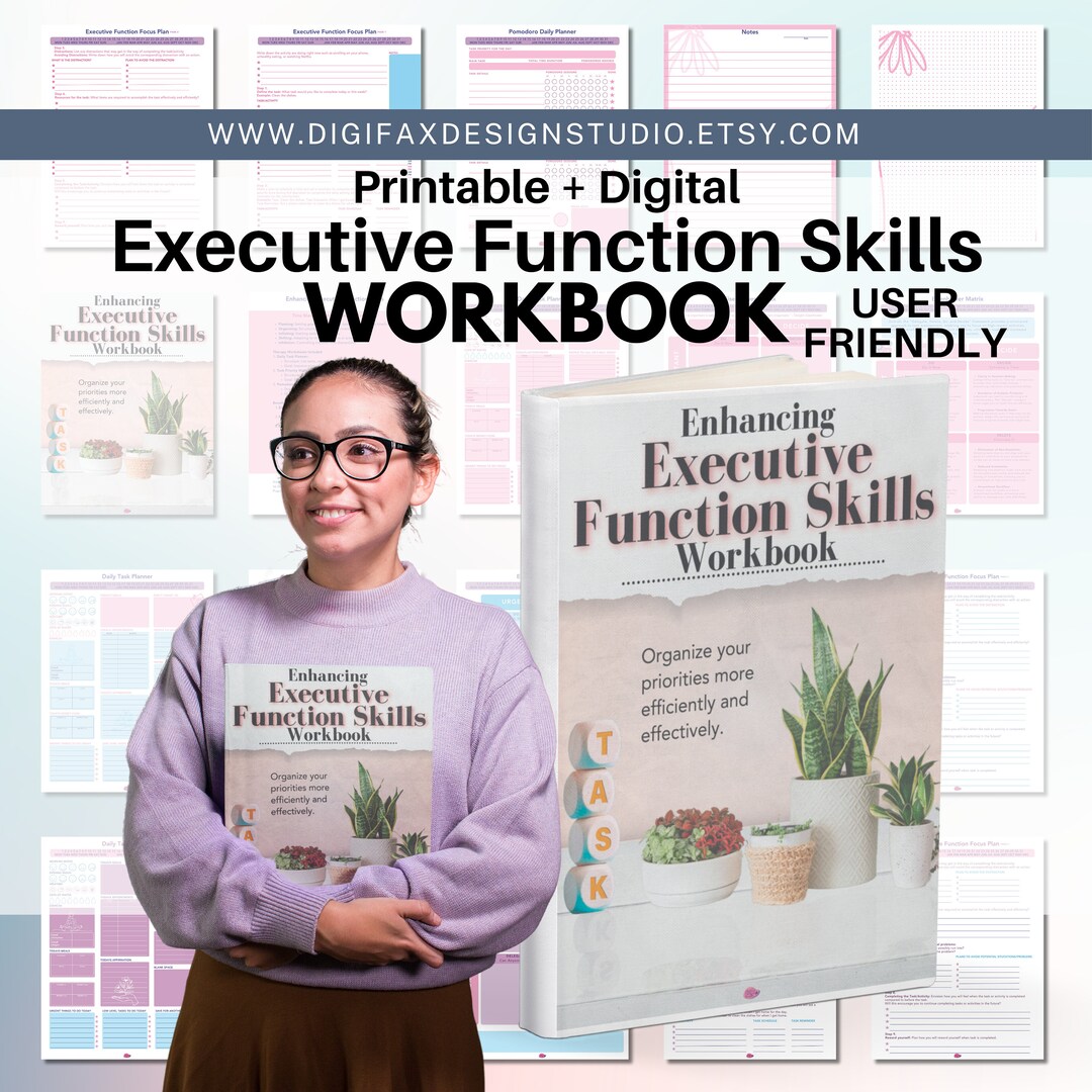 ADHD Executive Functions Skills Workbook Decision Making Worksheets DBT ...
