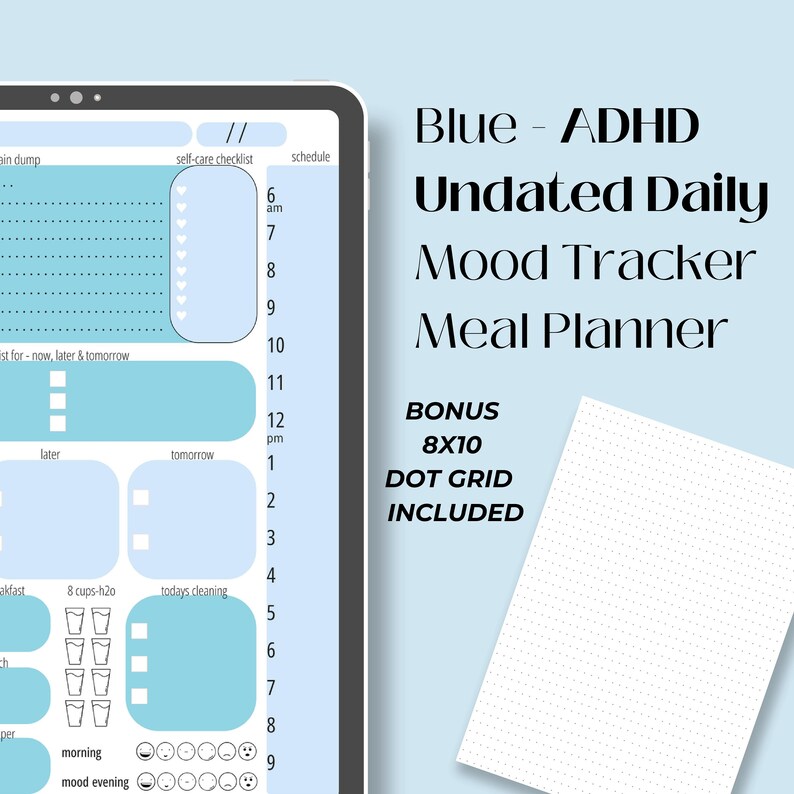 DBT ADHD Daily Planner Undated Student Daily Planner - Etsy